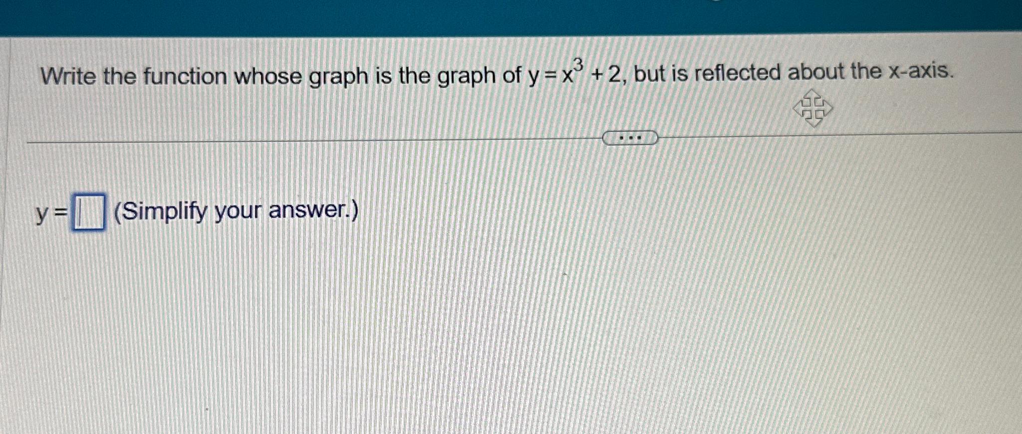Solved Write the function whose graph is the graph of | Chegg.com