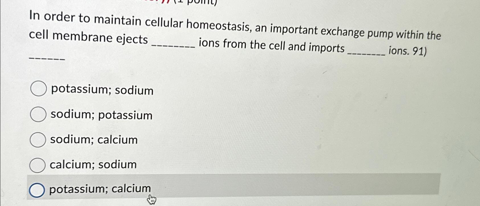 Solved In order to maintain cellular homeostasis, an | Chegg.com