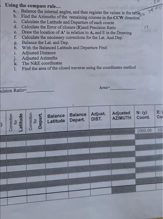 Solved Using the compass rule... b. a. Balance the internal | Chegg.com