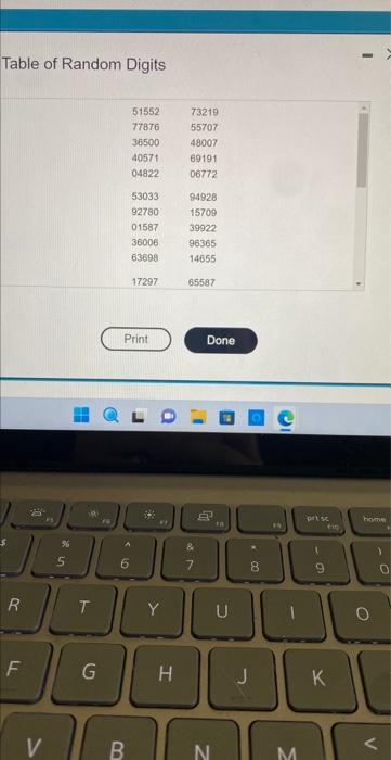 Solved Click the icon to view the table of random numbers. | Chegg.com