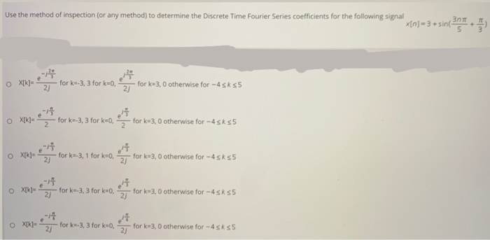Solved Use the method of inspection (or any method) to | Chegg.com
