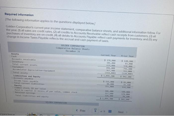 Solved 1. Prepare a complete statement of cash flows using | Chegg.com