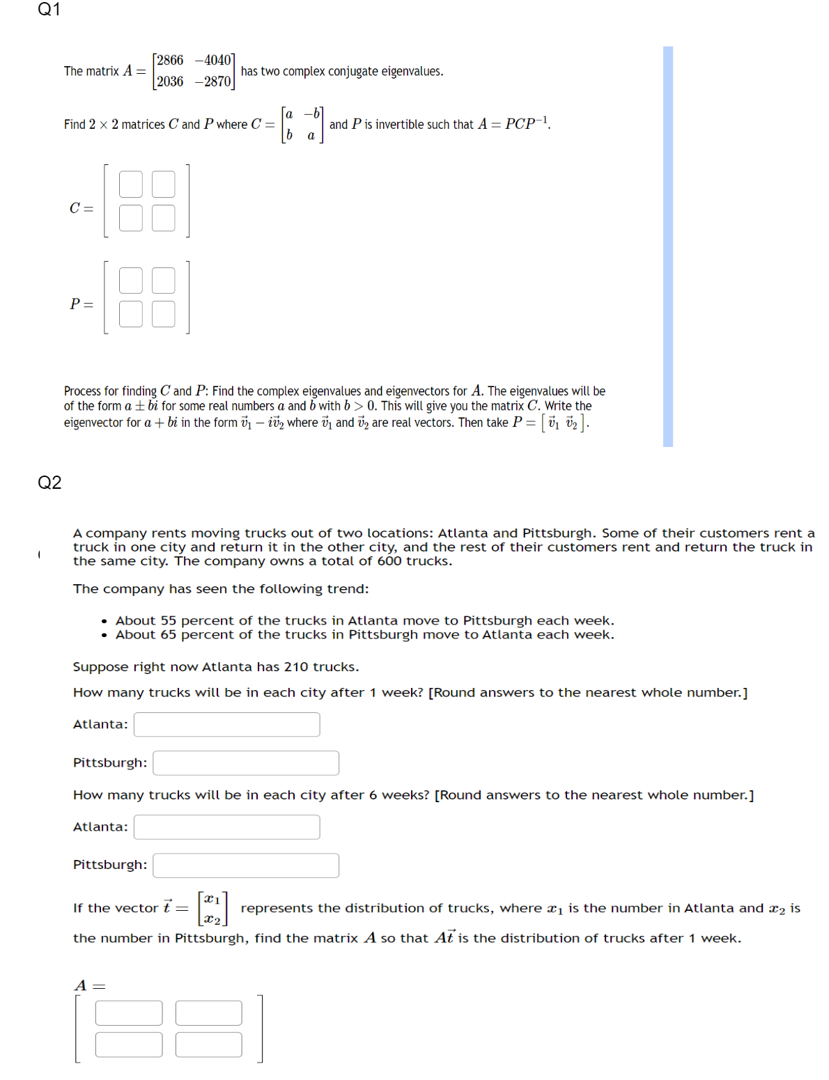 Solved Applied Linear Algebra. PLEASE I NEED ALL! | Chegg.com