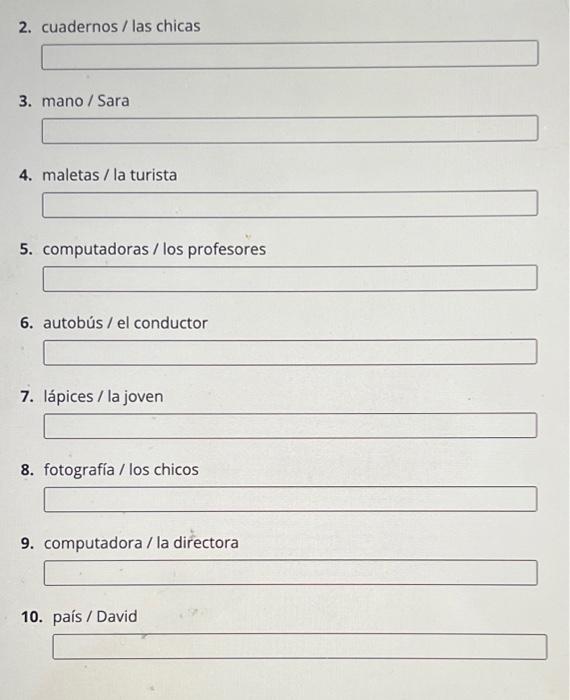 De quién es? 2 ATTEMPTS LEFT DUE July 12th 11:59 PM | Chegg.com