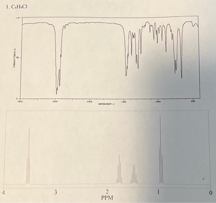 Solved The molecular formulas, IR and 'H NMR spectra of | Chegg.com
