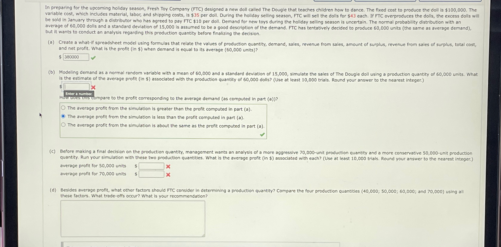 Solved but it wants to conduct an analysis regarding this | Chegg.com