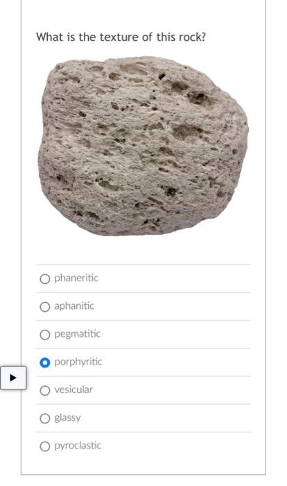 Solved What is the texture of this rock? phaneritic | Chegg.com