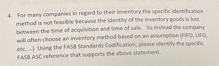 Solved As stated in the question, please identify the FASB | Chegg.com