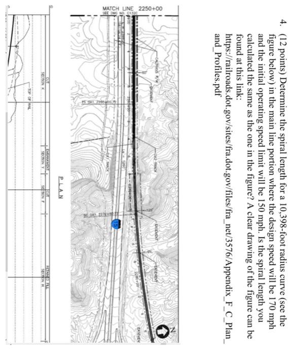 Solved 4. (12 points) Determine the spiral length for a | Chegg.com
