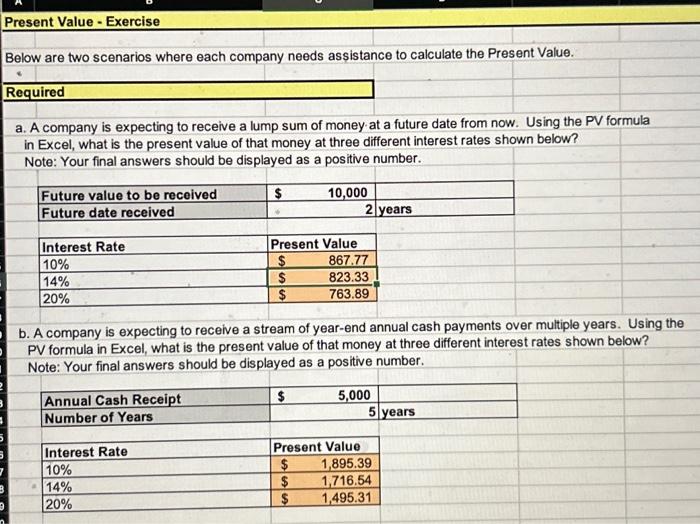 Solved The Present Value (PV) formula is very powerful to | Chegg.com