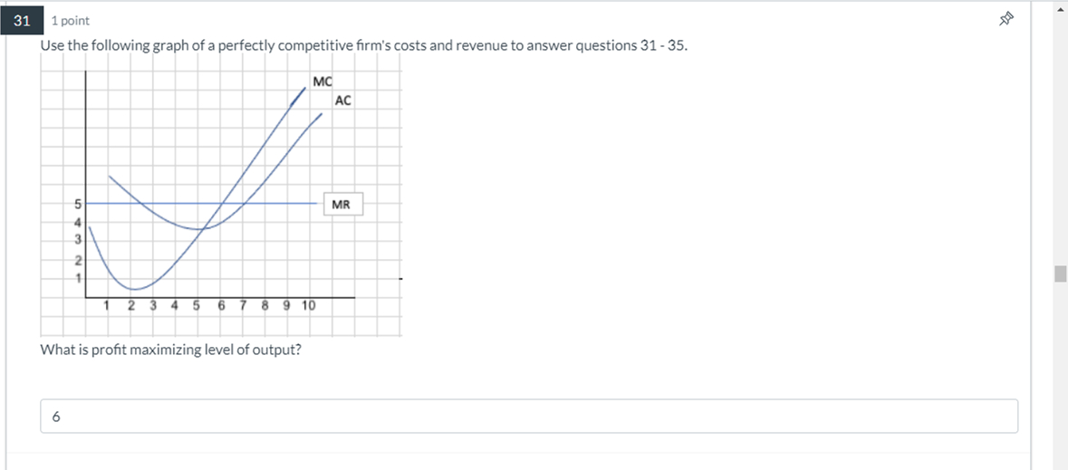 Solved 1.At the profit maximizing level of output, what is | Chegg.com