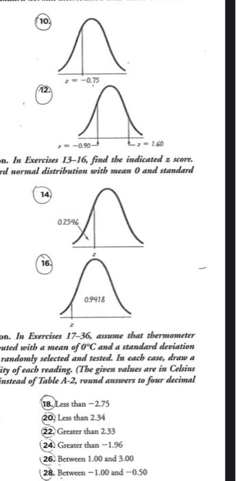 Solved n. In Exercises 13-16, find the indicated z score. ad | Chegg.com