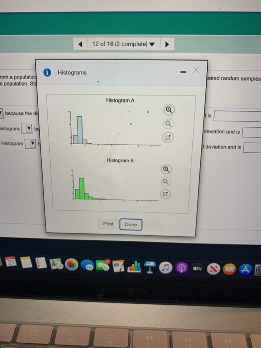 Solved One of the histograms given below is a histogram of a | Chegg.com