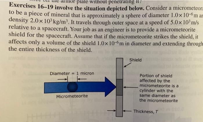 Suppose you were required to use a micrometeorite | Chegg.com