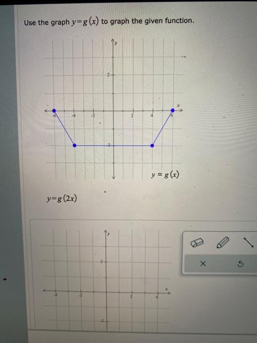Solved Use The Graph Y G X To Graph The Given Function Y