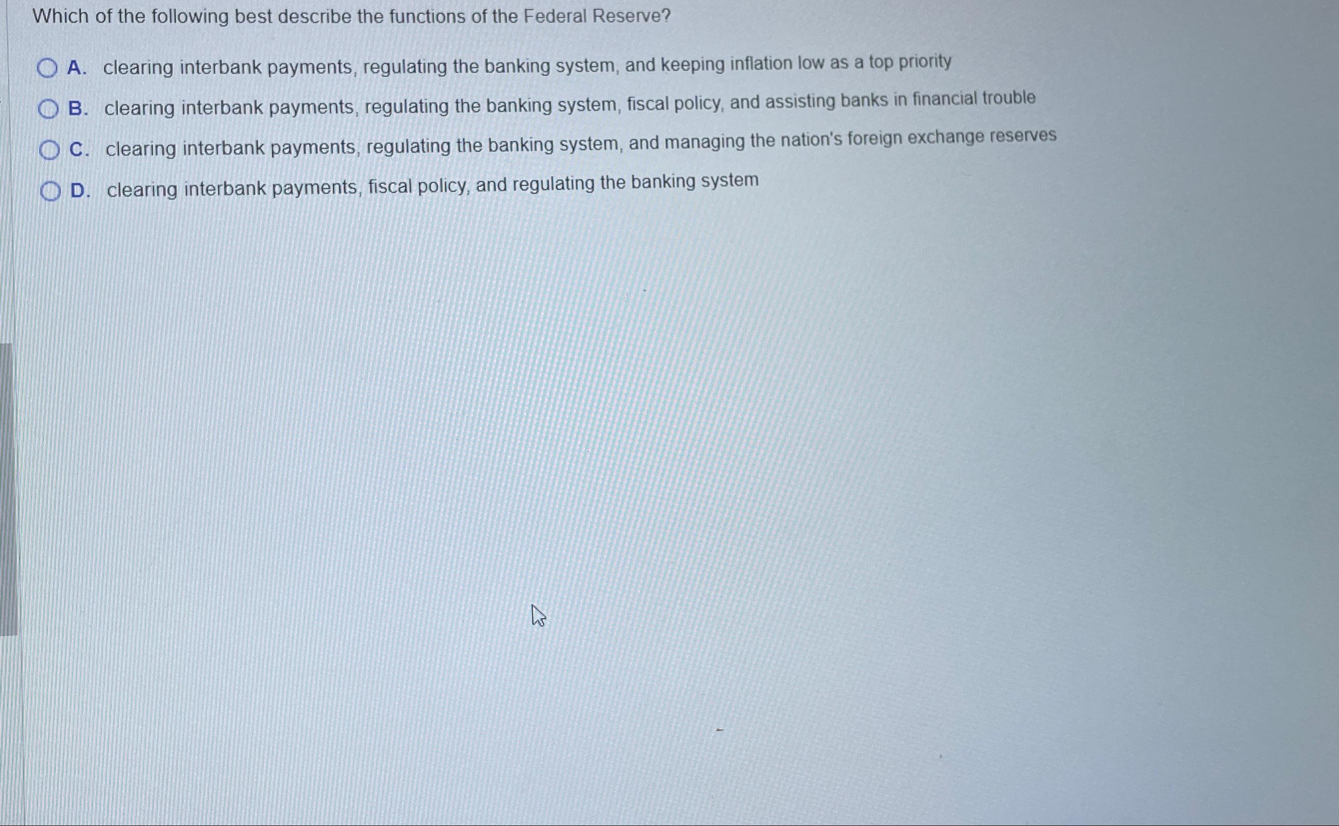 Solved Which of the following best describe the functions of | Chegg.com