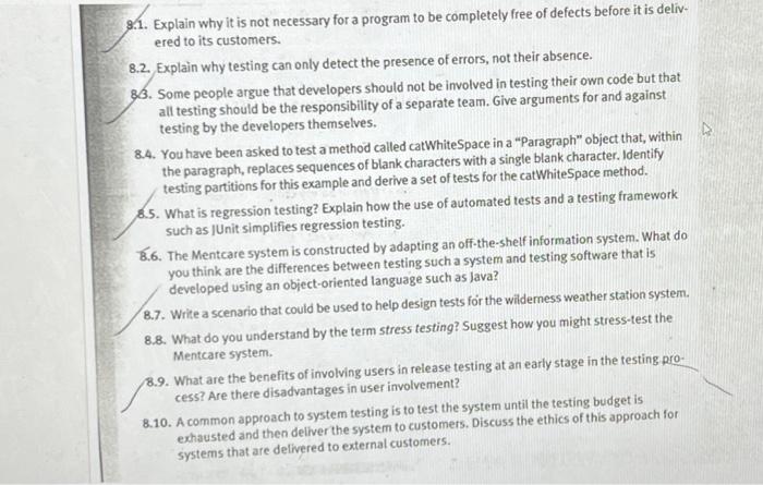 Solved 9.1. Explain why it is not necessary for a program to | Chegg.com