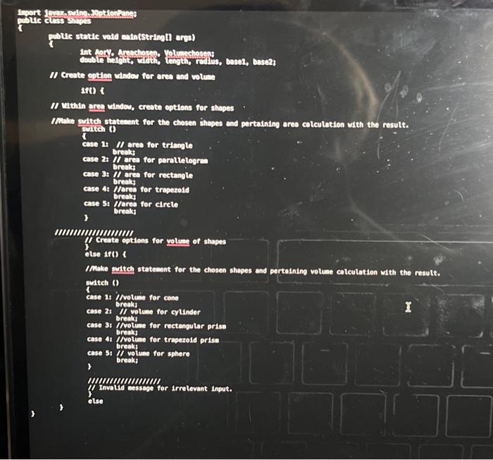 Solved Instructions Create a project called Shapes.java that | Chegg.com