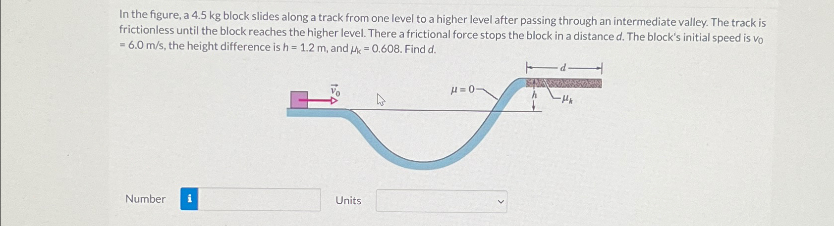Solved In the figure, a 4.5kg ﻿block slides along a track | Chegg.com