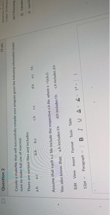 Solved Create a makefile that will successfully compile your | Chegg.com