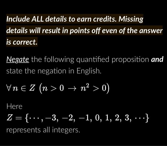 Solved is correct. Negate the following quantified | Chegg.com