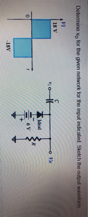Solved Determine Vo for the given network for the input | Chegg.com
