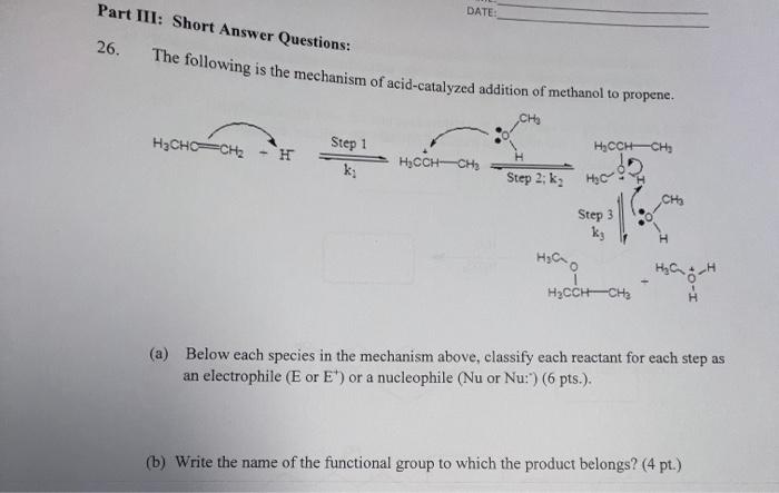 Solved Part III: Short Answer Questions: DATE: 26. The | Chegg.com Solved Part III: Short Answer Questions: DATE: 26. The | Chegg.com
