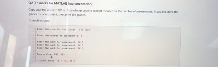 Solved Q2(15 marks for MATLAB implementation) Copy your file | Chegg.com