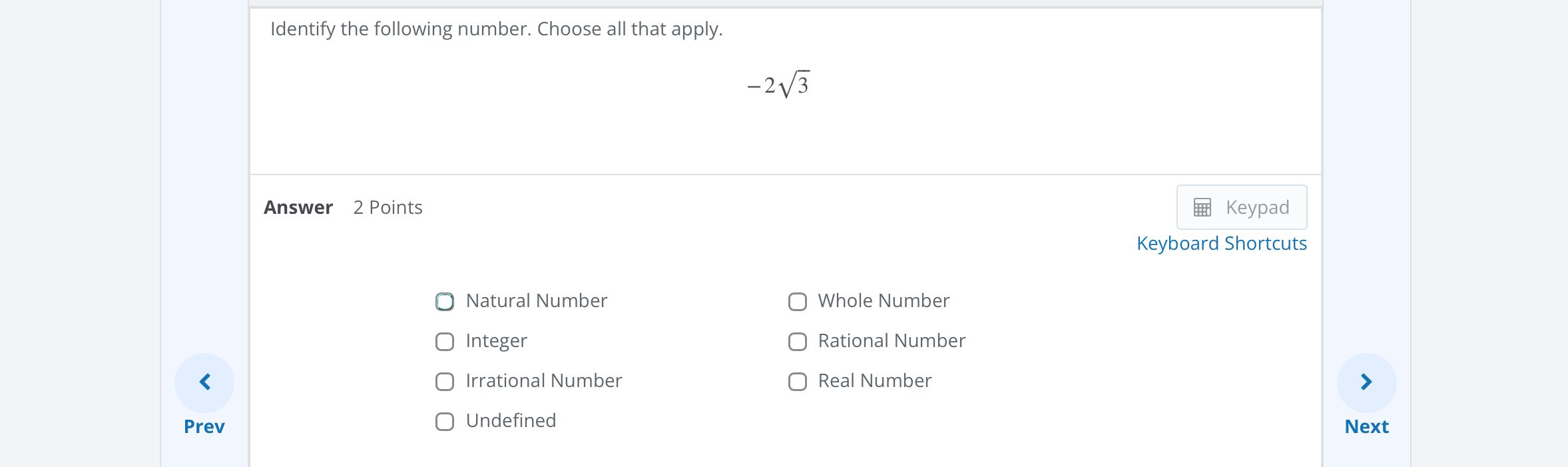 Solved Identify the following number. Choose all that | Chegg.com