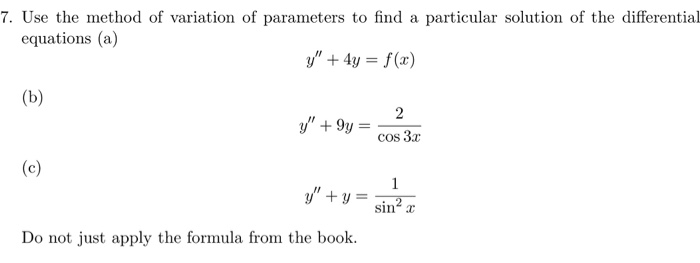 Solved Don’t use formula that gives u1 and u2. Instead, | Chegg.com