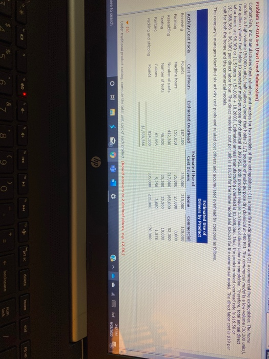 Solved Problem 17-01A-e (Part Level Submission) Combat Fire, | Chegg.com