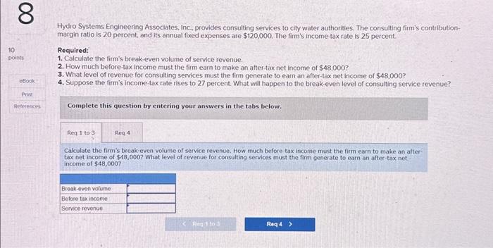 Solved Hydro Systems Engineering Assoclates, Inc, provides | Chegg.com