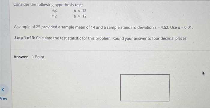Consider the following hypothesis test: | Chegg.com