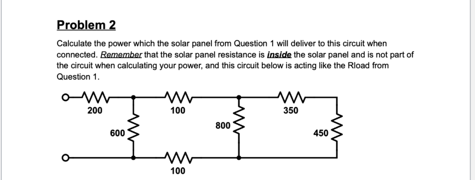 Answer from Problem 1:Thevenin Voltage | Chegg.com