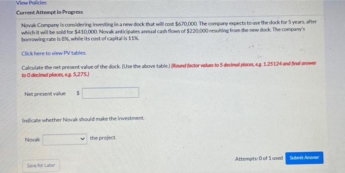 Solved View Policies Current Attempt in Progress Novak | Chegg.com