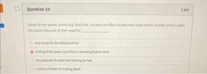 Solved Steam driven power plants (e.g. fossil fuel, nuclear) | Chegg.com