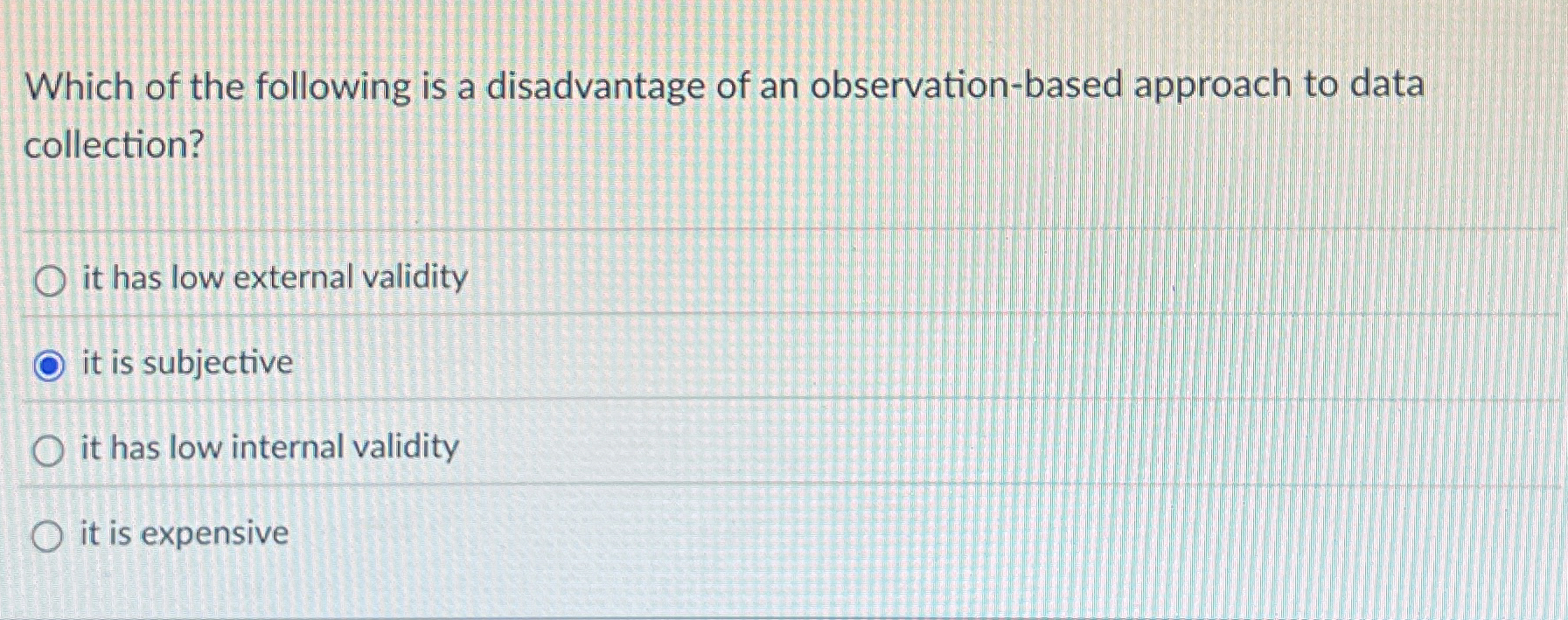 Solved Which of the following is a disadvantage of an | Chegg.com