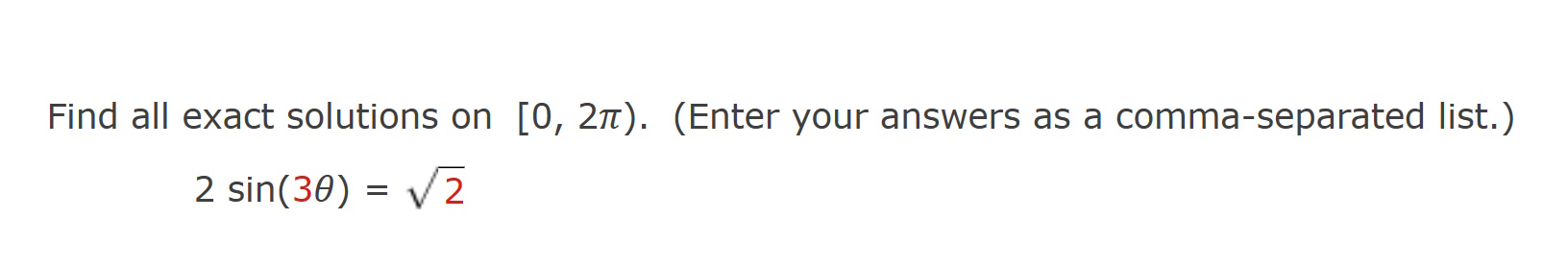 Solved Find all exact solutions on [0,2π). (Enter your | Chegg.com