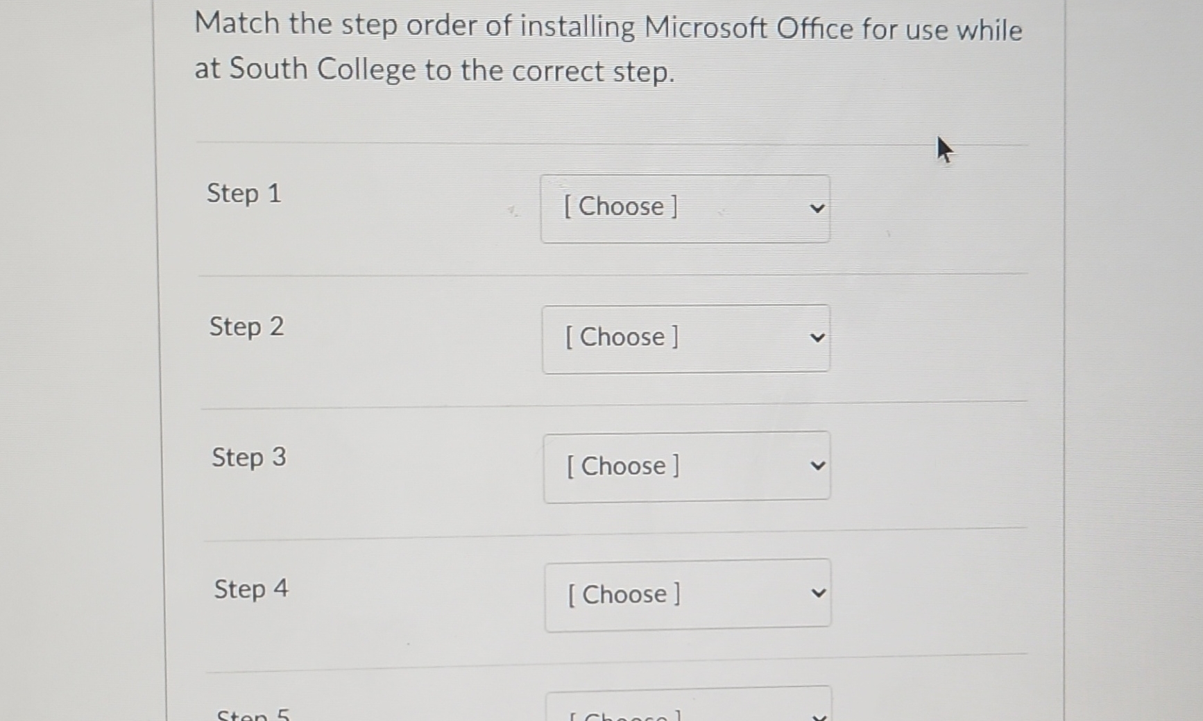 Solved Match the step order of installing Microsoft Office | Chegg.com