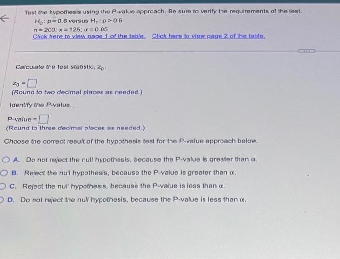 Solved Test the hypothesis using the P-value approach. Be | Chegg.com
