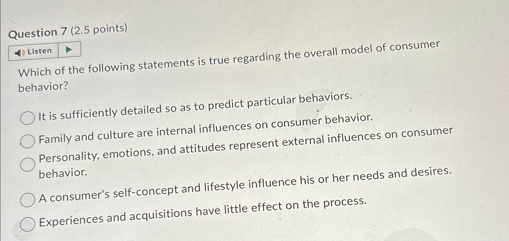 Solved Question 7 (2.5 ﻿points)Which of the following | Chegg.com