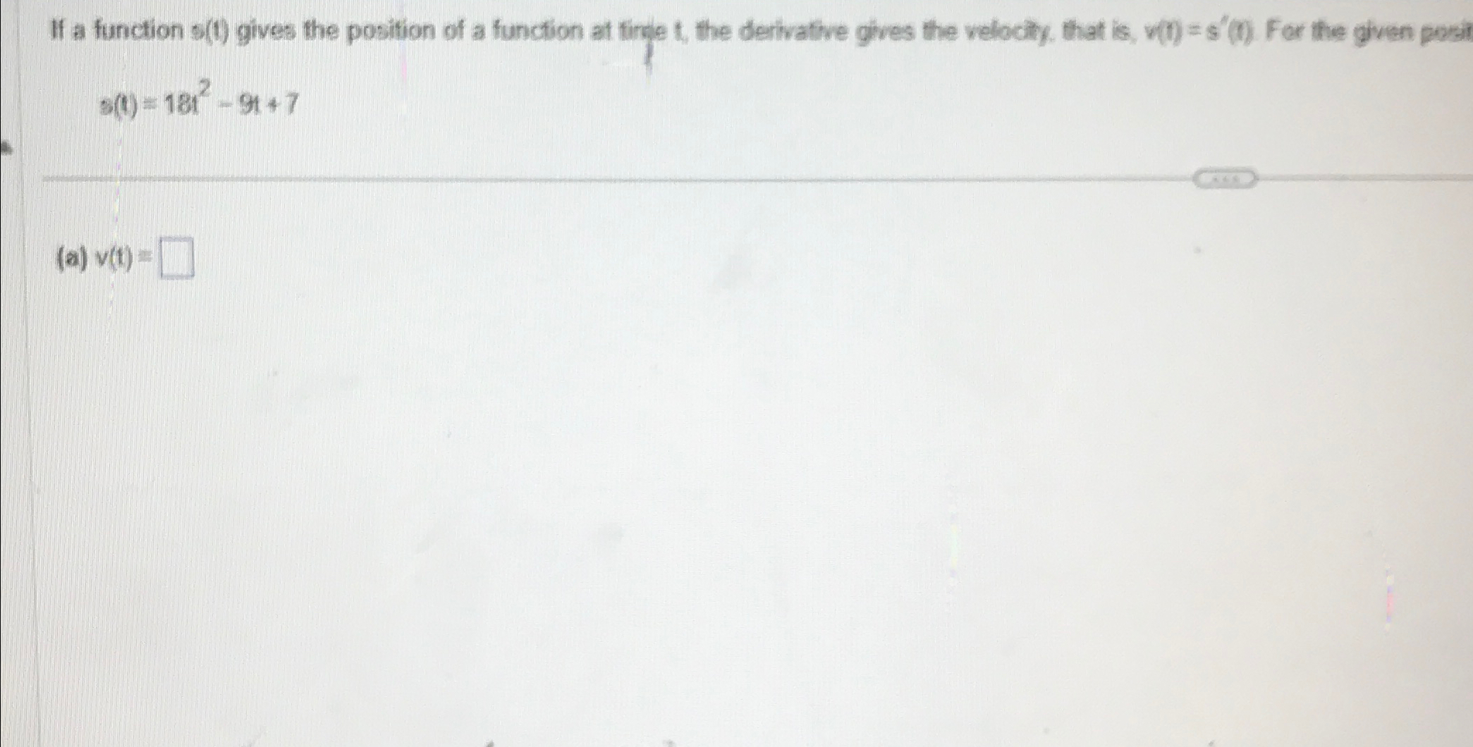 Solved If a function s(0) ﻿gives the position of a function | Chegg.com