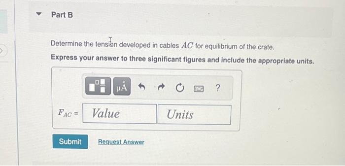 Solved The 200-lb crate in (Eigure 1) is in equilibrium. | Chegg.com