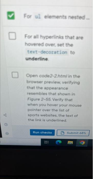Solved for all hyperlinks that are hovered over, set the | Chegg.com