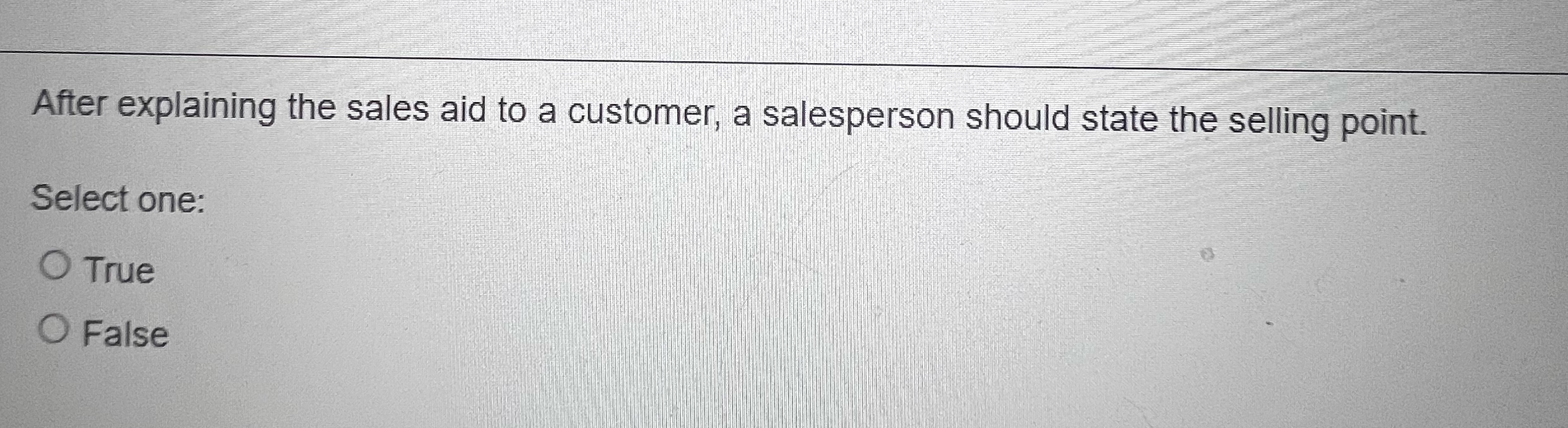 Solved After explaining the sales aid to a customer, a | Chegg.com