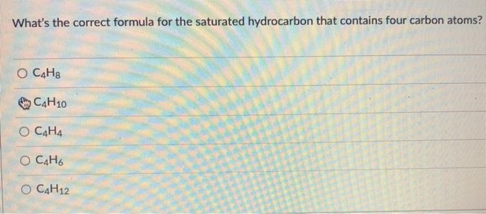 Solved What's the correct formula for the saturated | Chegg.com