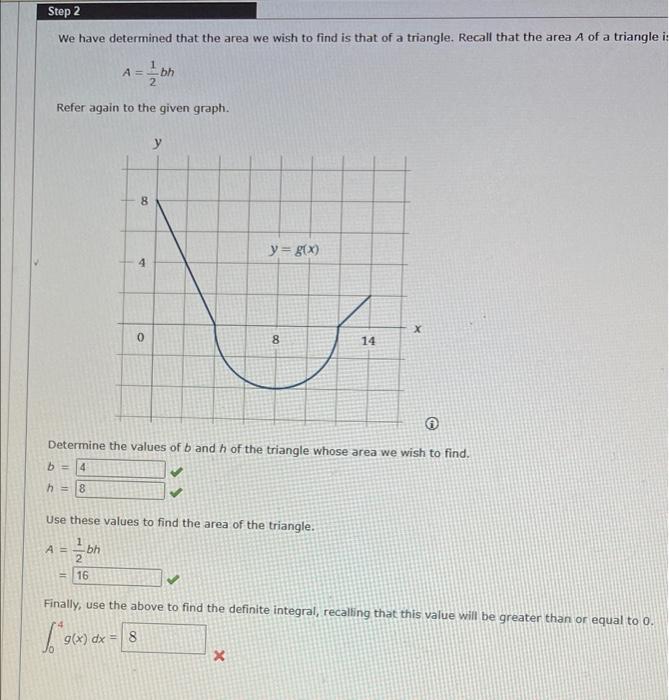 Solved Step 2 We have determined that the area we wish to | Chegg.com
