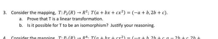 Solved Consider the mapping, | Chegg.com