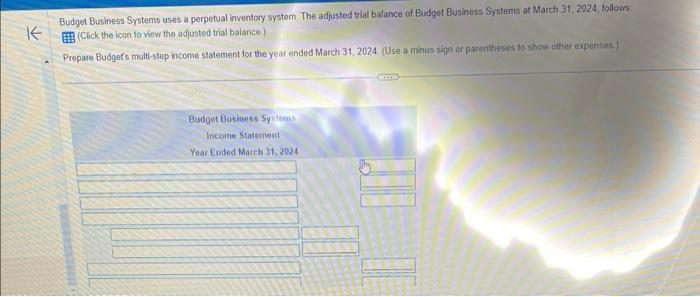 Solved Budget Business Systems uses a perpetual inventory | Chegg.com