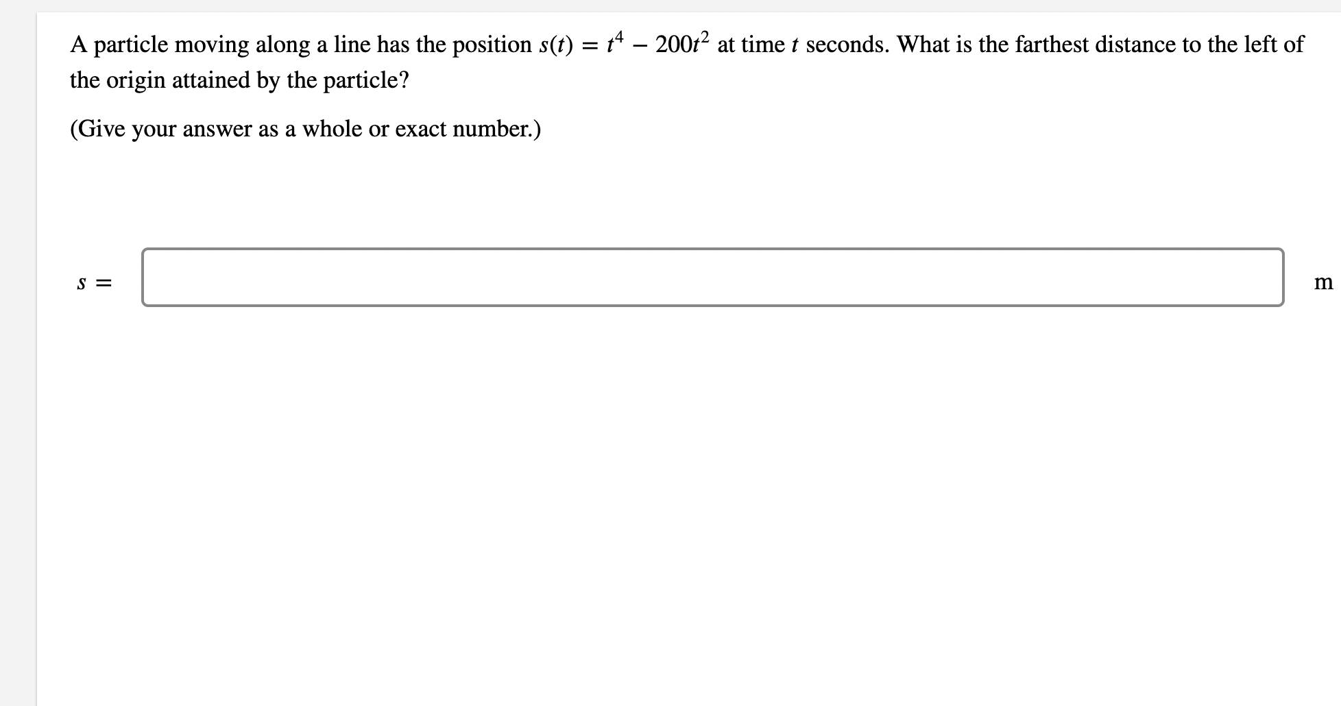Solved A particle moving along a line has the position | Chegg.com